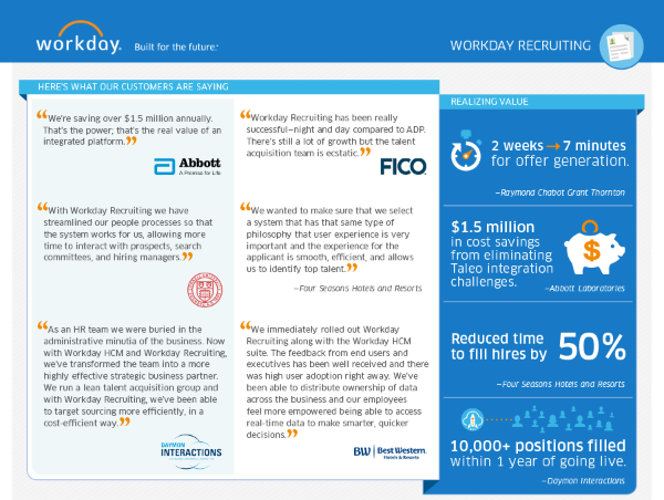Customers on the real value of Workday Recruiting. | Workday CA