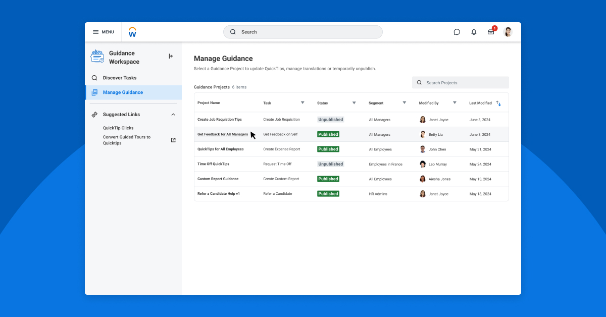 Empower Employees with Smart Suggestions with Workday Guidance | Workday US